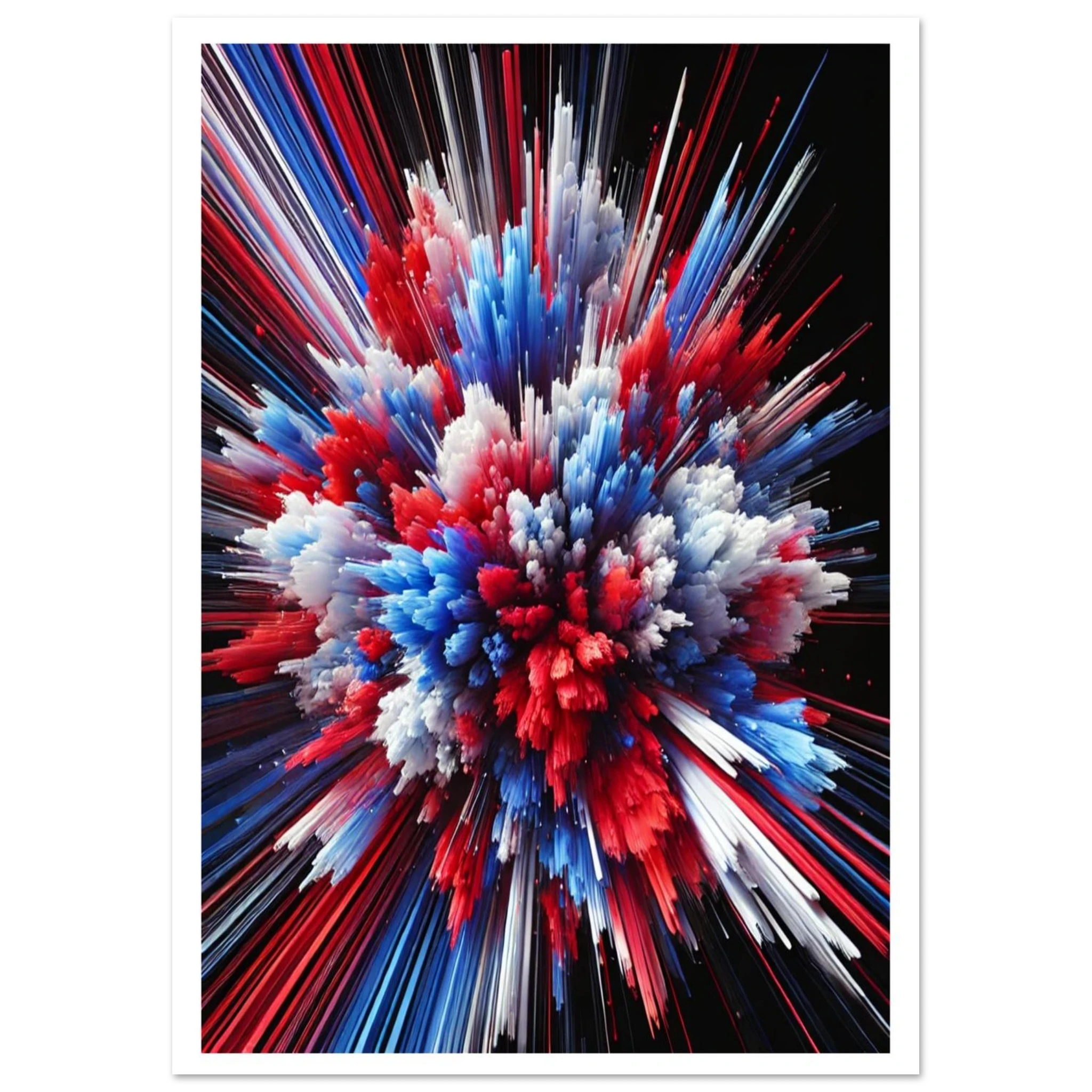 Signal Bloom: Floral Burst - Explosive Abstract Art Print – Tim Ward Art