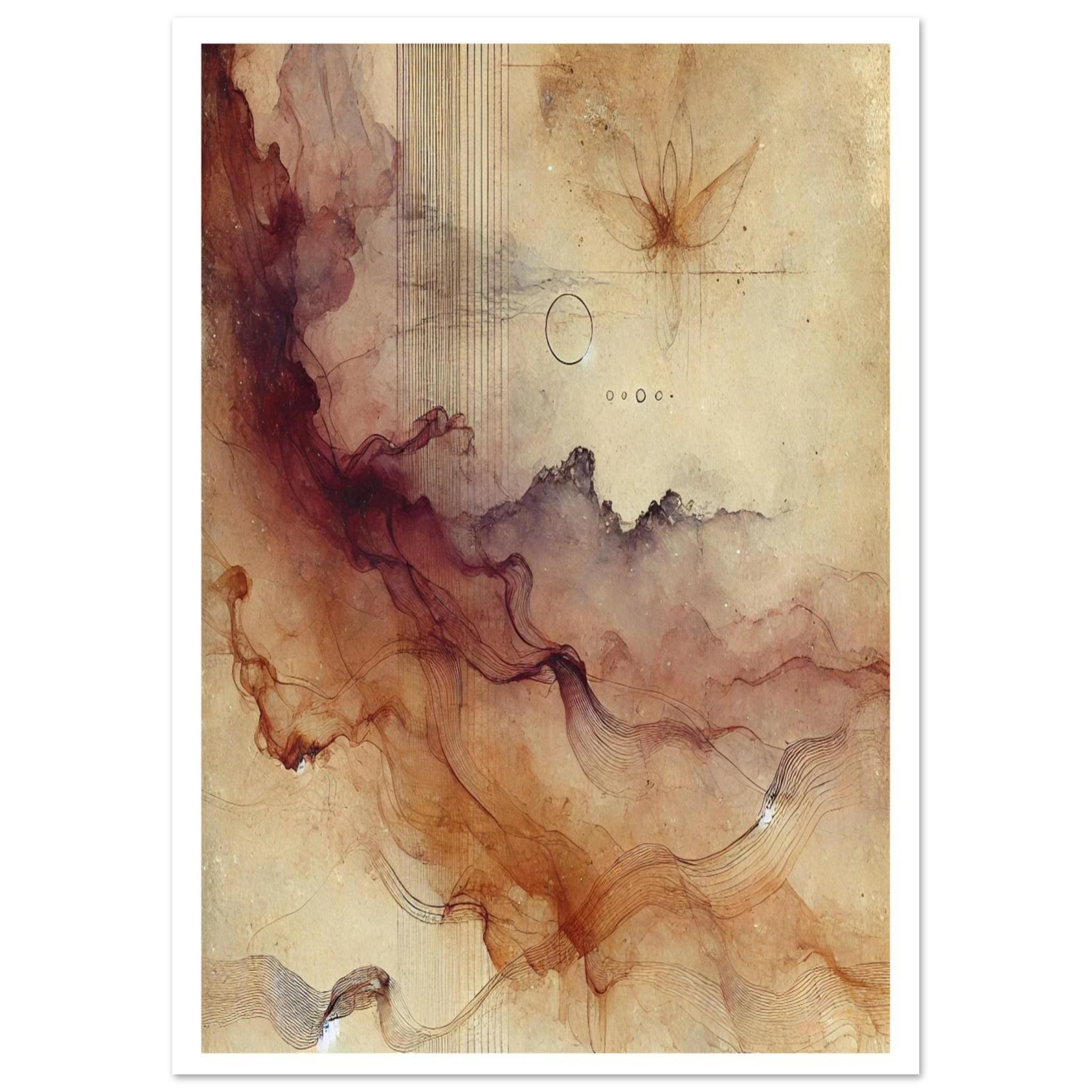 Silent Offerings: Sacred Flow - Meditative Abstract Art Print – Tim ...